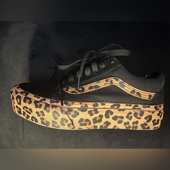 Vans | Shoes | Cheetah Platform Vans Size 5 Mens | Poshmark